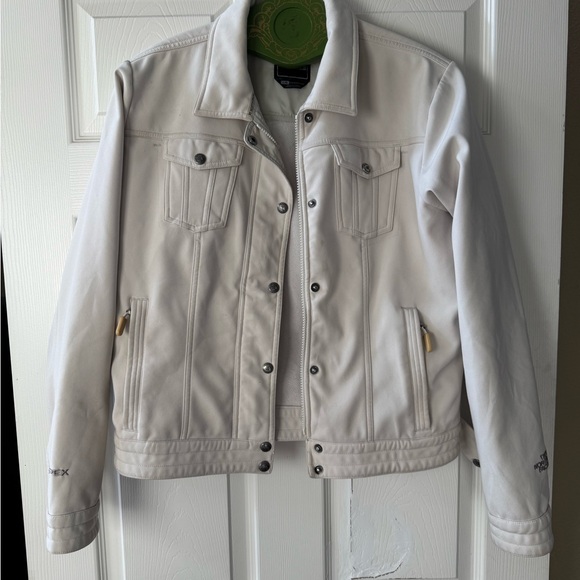 The North Face | Jackets & Coats | The North Face White Jean Jacket ...